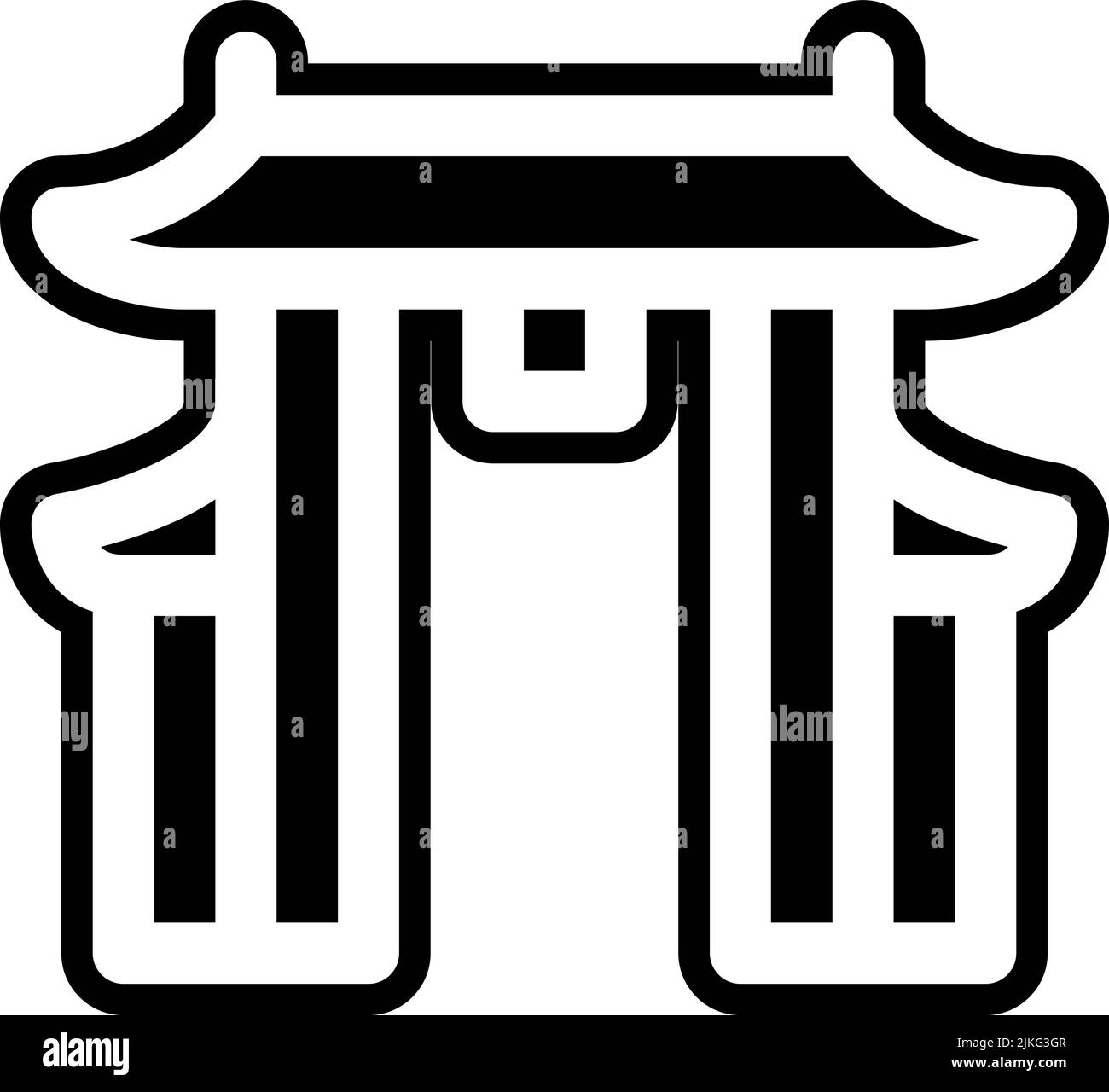 paifang icon black vector illustration Stock Vector Image & Art - Alamy