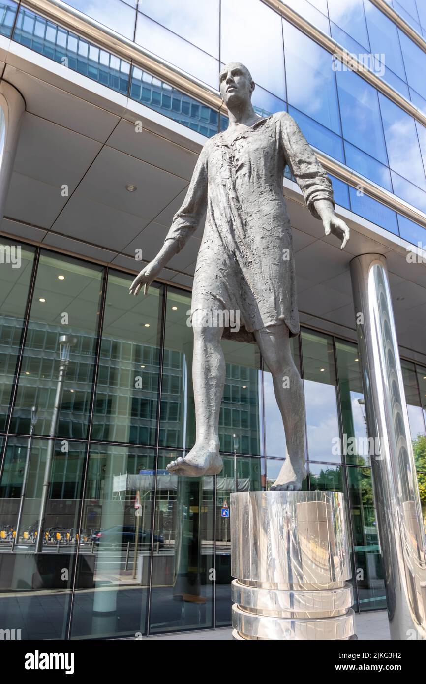 Brussels, Belgium - July 17, 2018: Sculpture "Stepping Forward" by ...