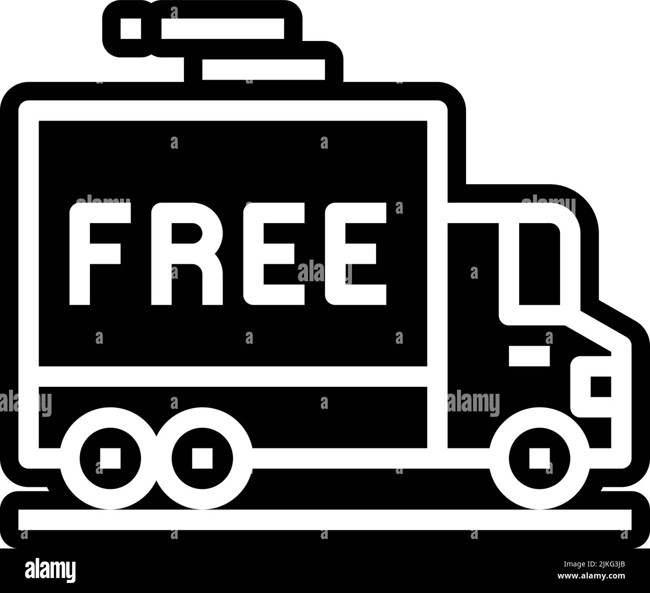 free delivery icon black vector illustration Stock Vector Image & Art ...