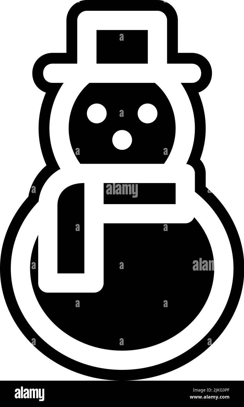 snowman icon black vector illustration Stock Vector Image & Art - Alamy