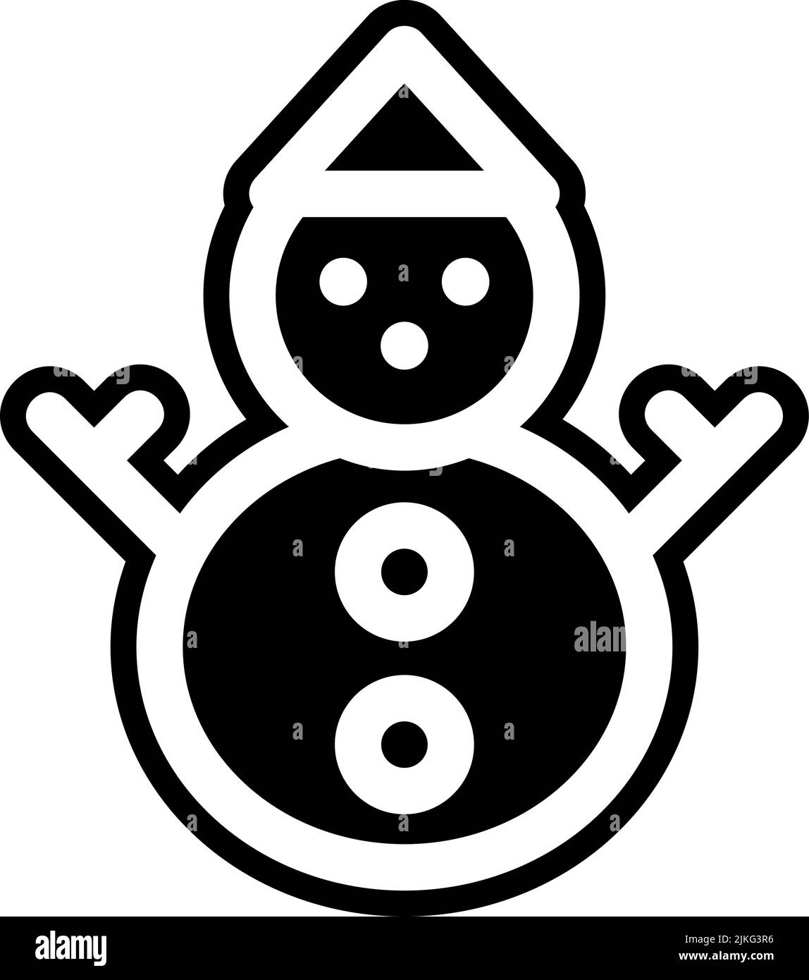 snowman icon black vector illustration Stock Vector Image & Art - Alamy