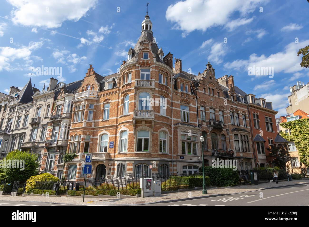 Historical architecture of Square Ambiorix, Brussels, Belgium Stock ...