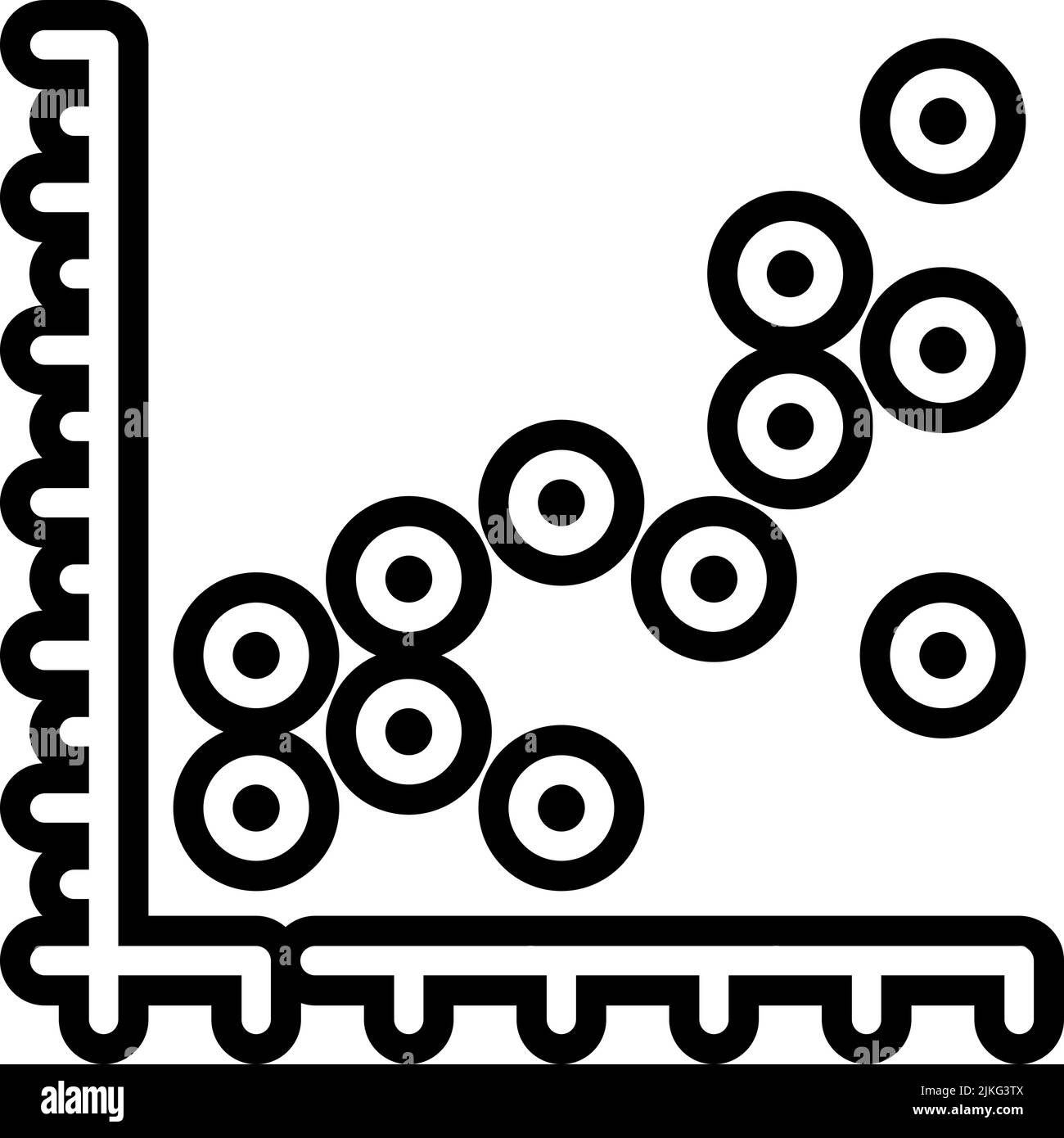 scatter graph icon black vector illustration Stock Vector Image & Art ...