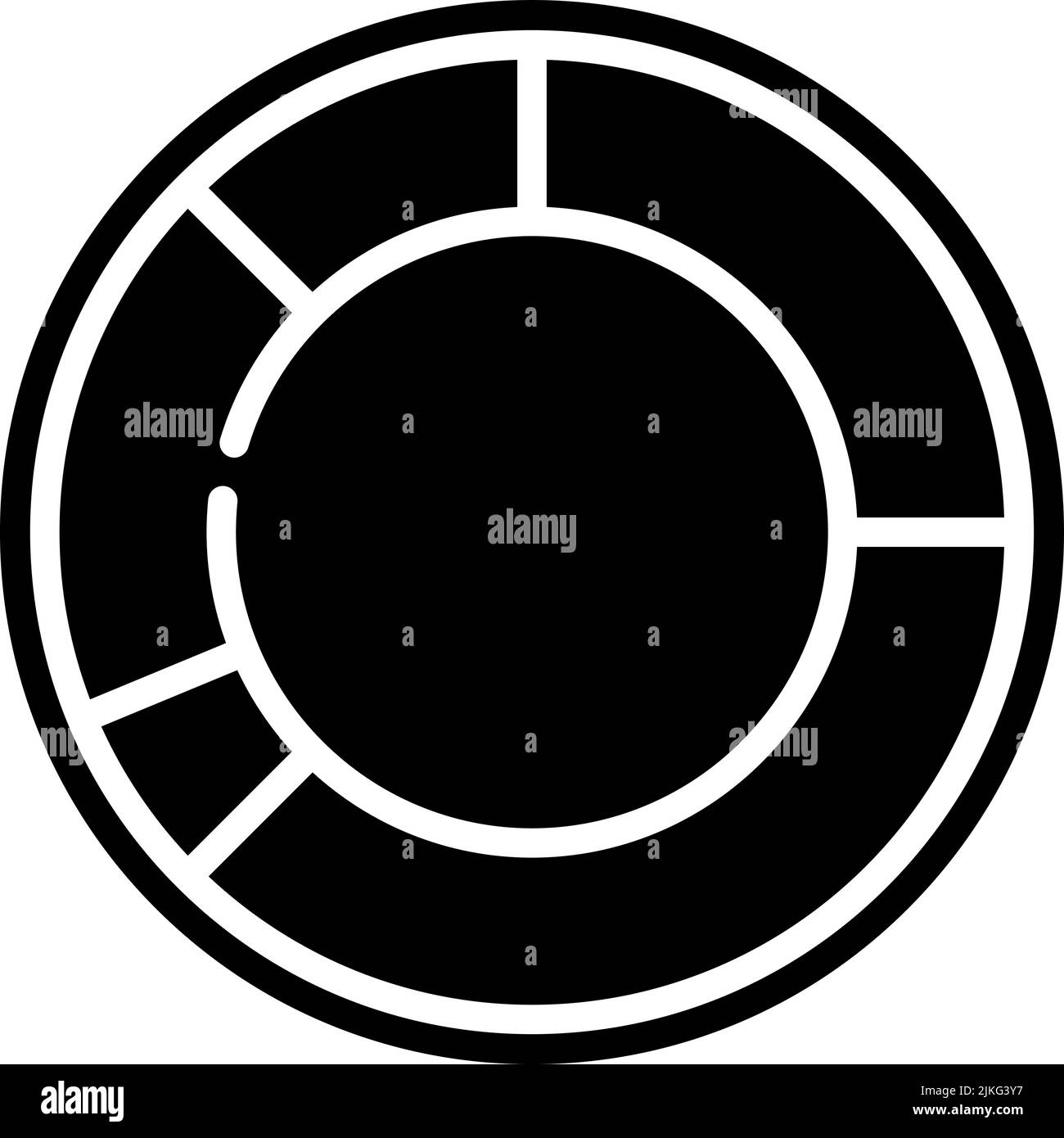 donut chart icon black vector illustration Stock Vector Image & Art - Alamy