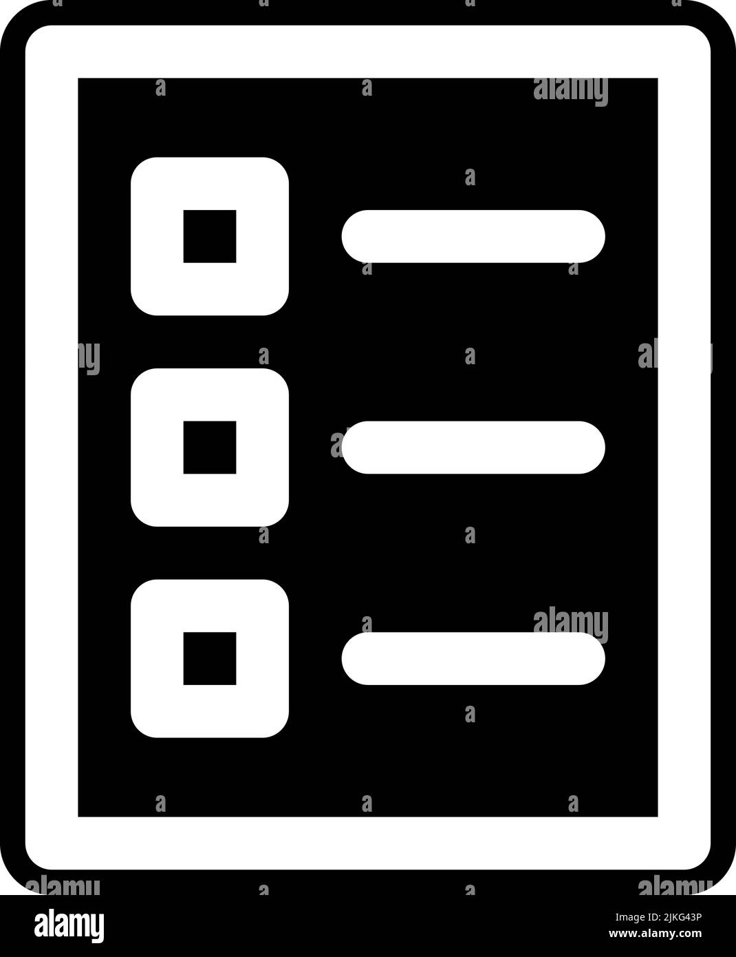 checklist icon black vector illustration Stock Vector Image & Art - Alamy