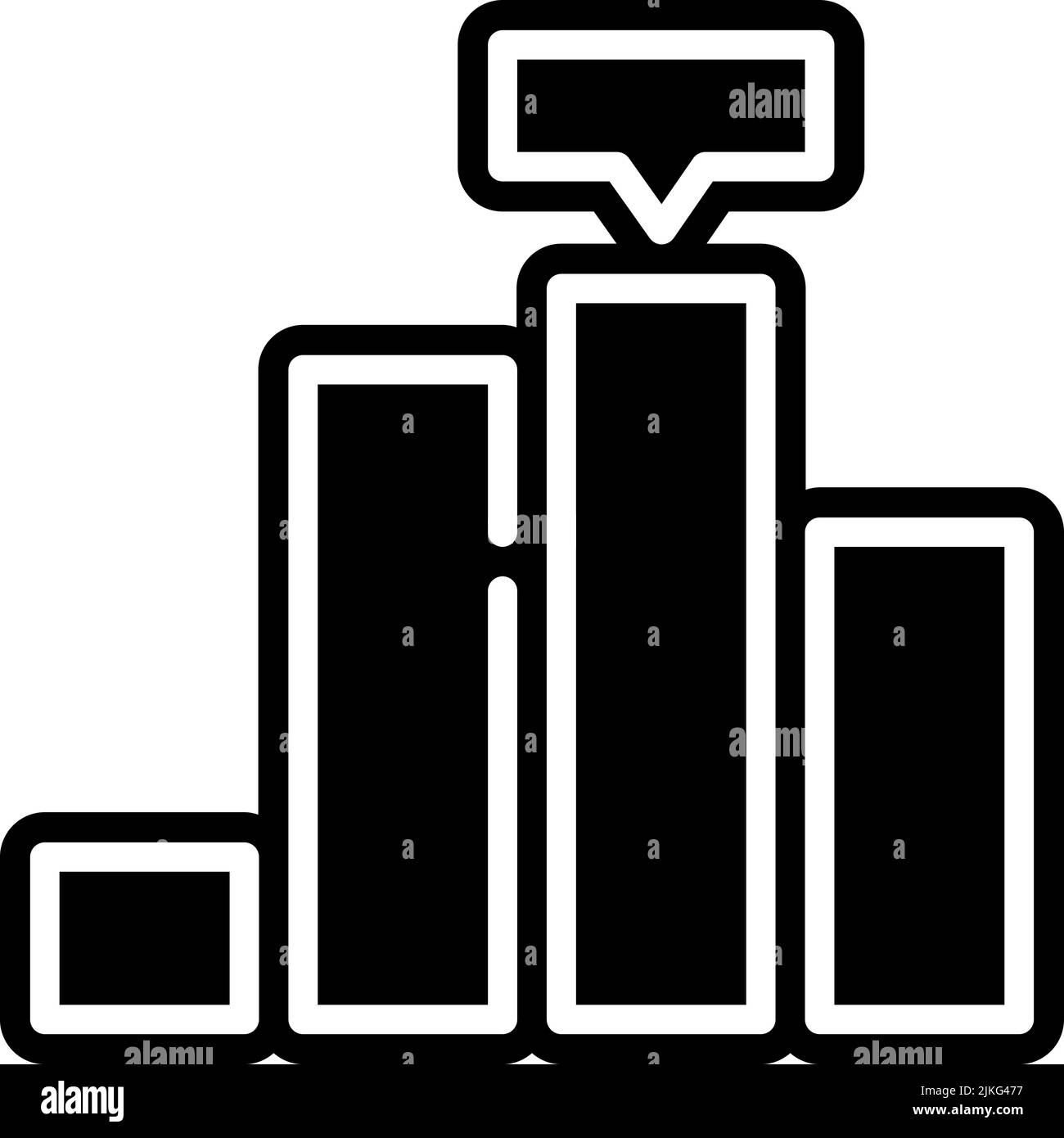 bar chart icon black vector illustration Stock Vector Image & Art - Alamy