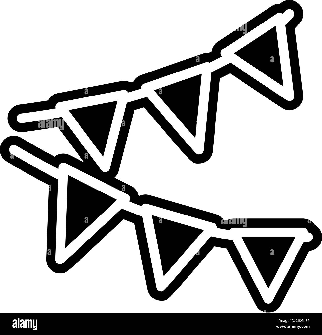 garland icon black vector illustration Stock Vector Image & Art - Alamy