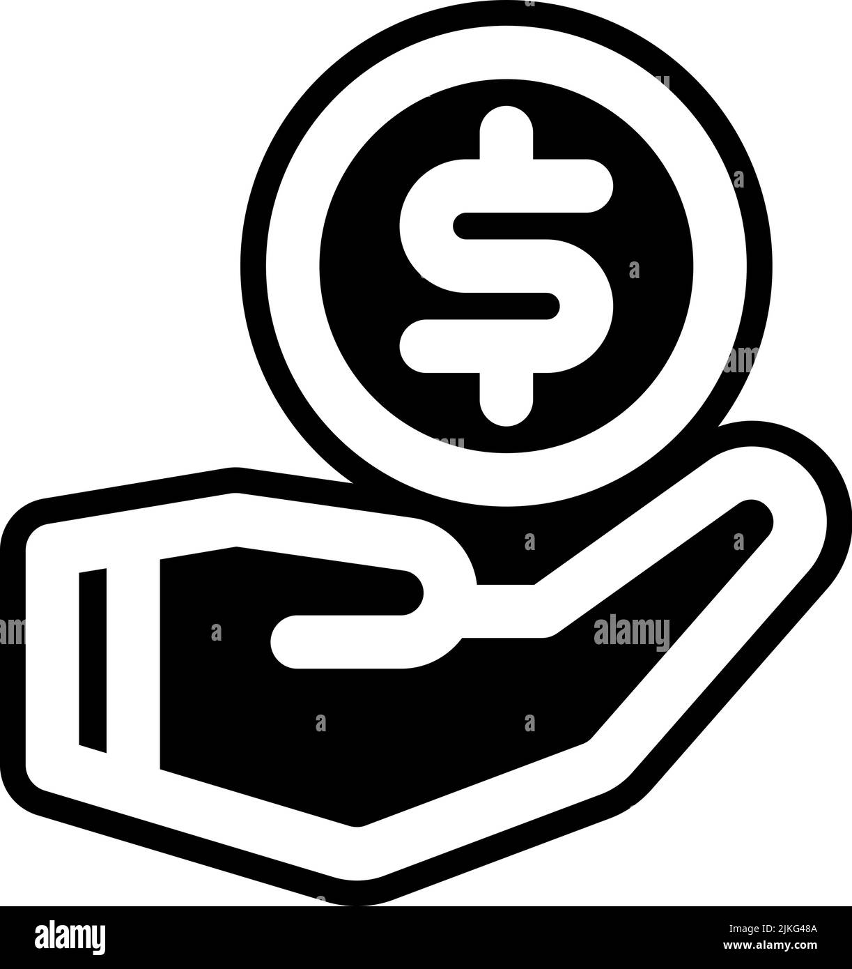 saving money icon black vector illustration Stock Vector Image & Art ...