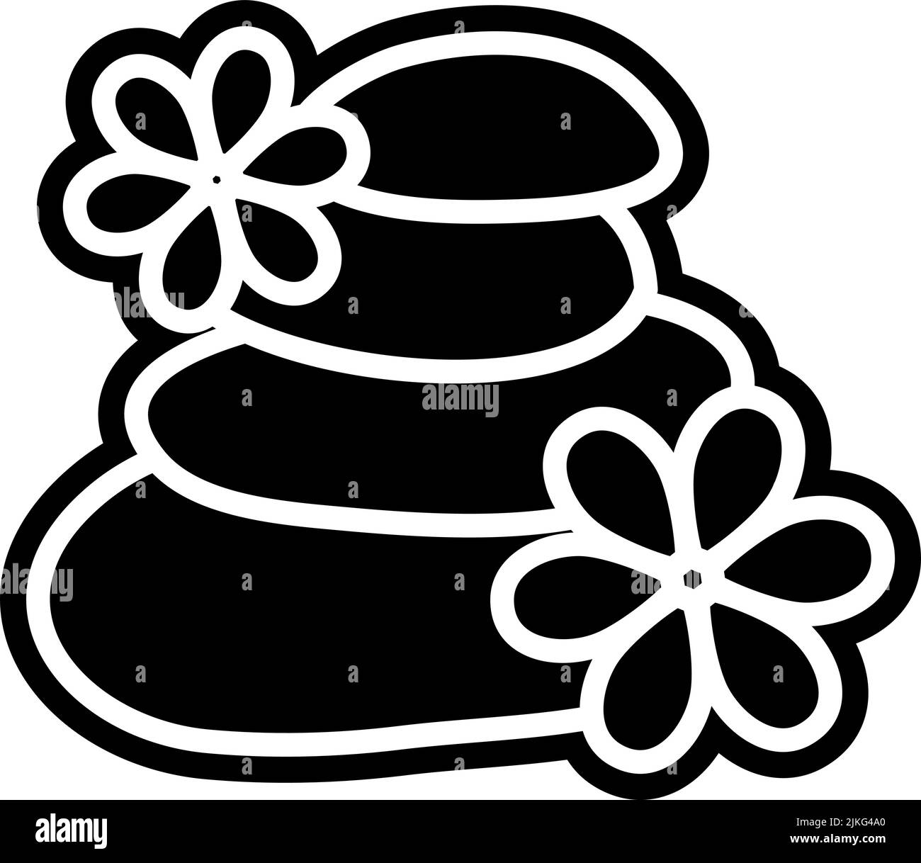 Wellness hot stones massage Stock Vector Images - Alamy