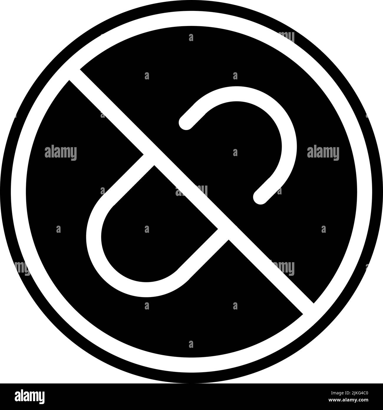 not allowed icon black vector illustration Stock Vector Image & Art - Alamy