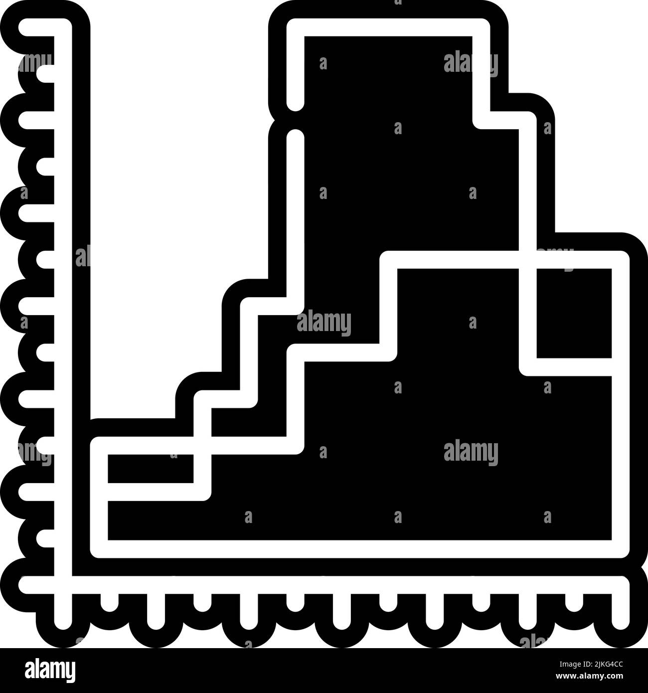 area chart icon black vector illustration Stock Vector Image & Art - Alamy