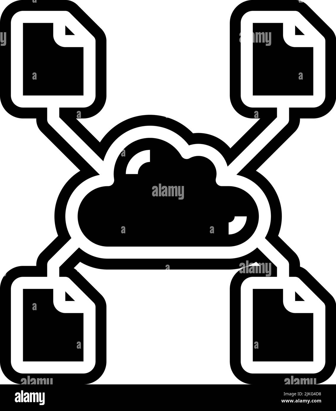 cloud icon black vector illustration Stock Vector Image & Art - Alamy