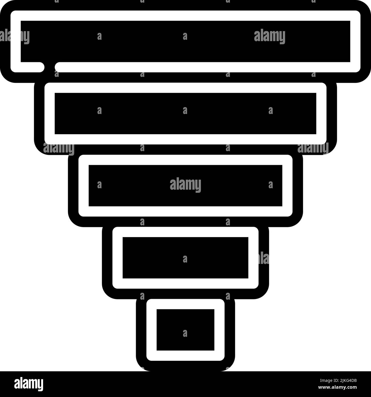 funnel icon black vector illustration Stock Vector Image & Art - Alamy