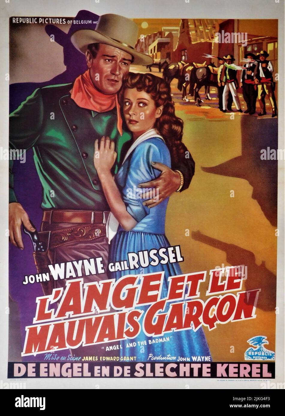 JOHN WAYNE and GAIL Russell in ANGEL AND THE BADMAN 1947 director ...