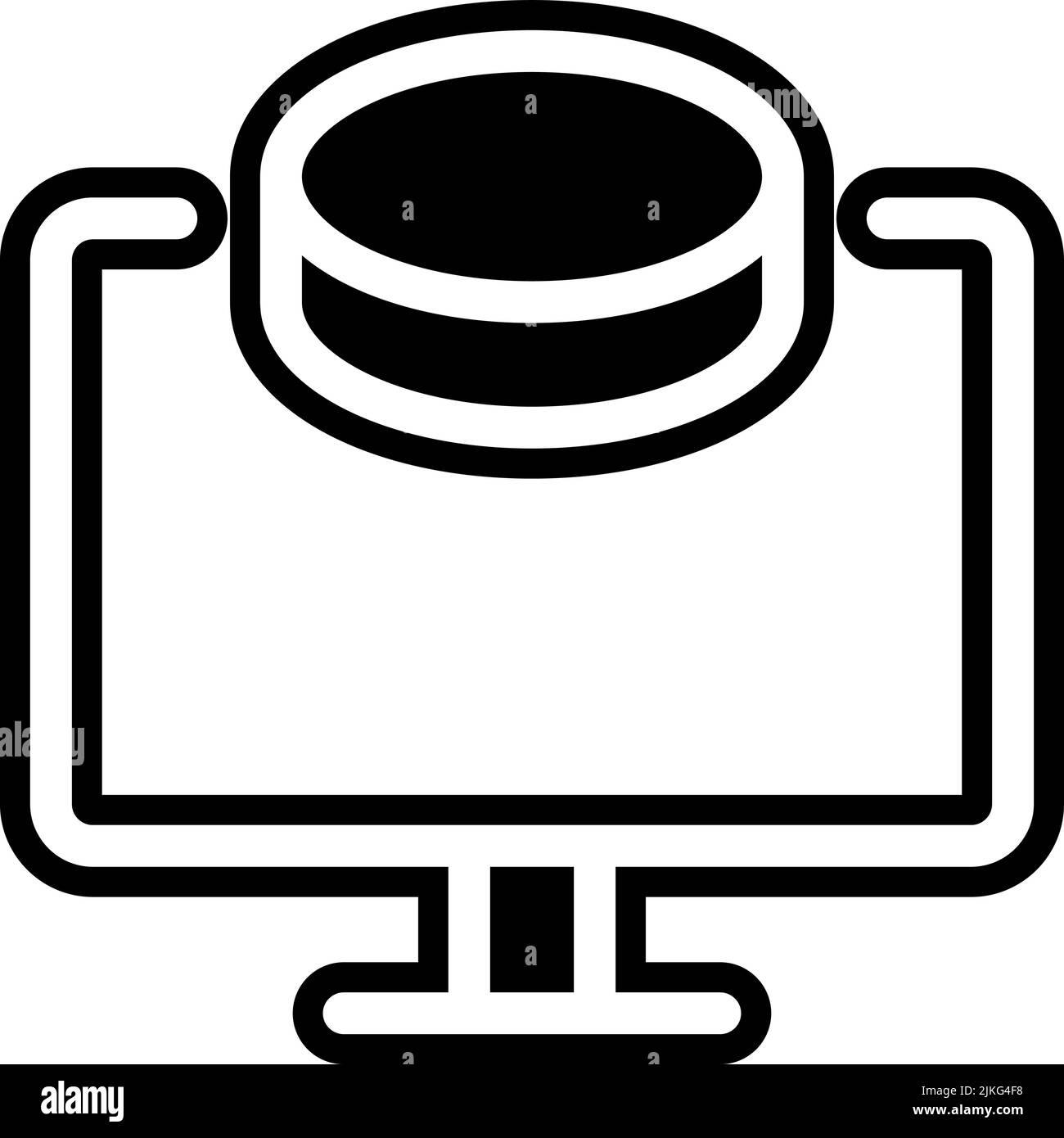 monitor icon black vector illustration Stock Vector Image & Art - Alamy
