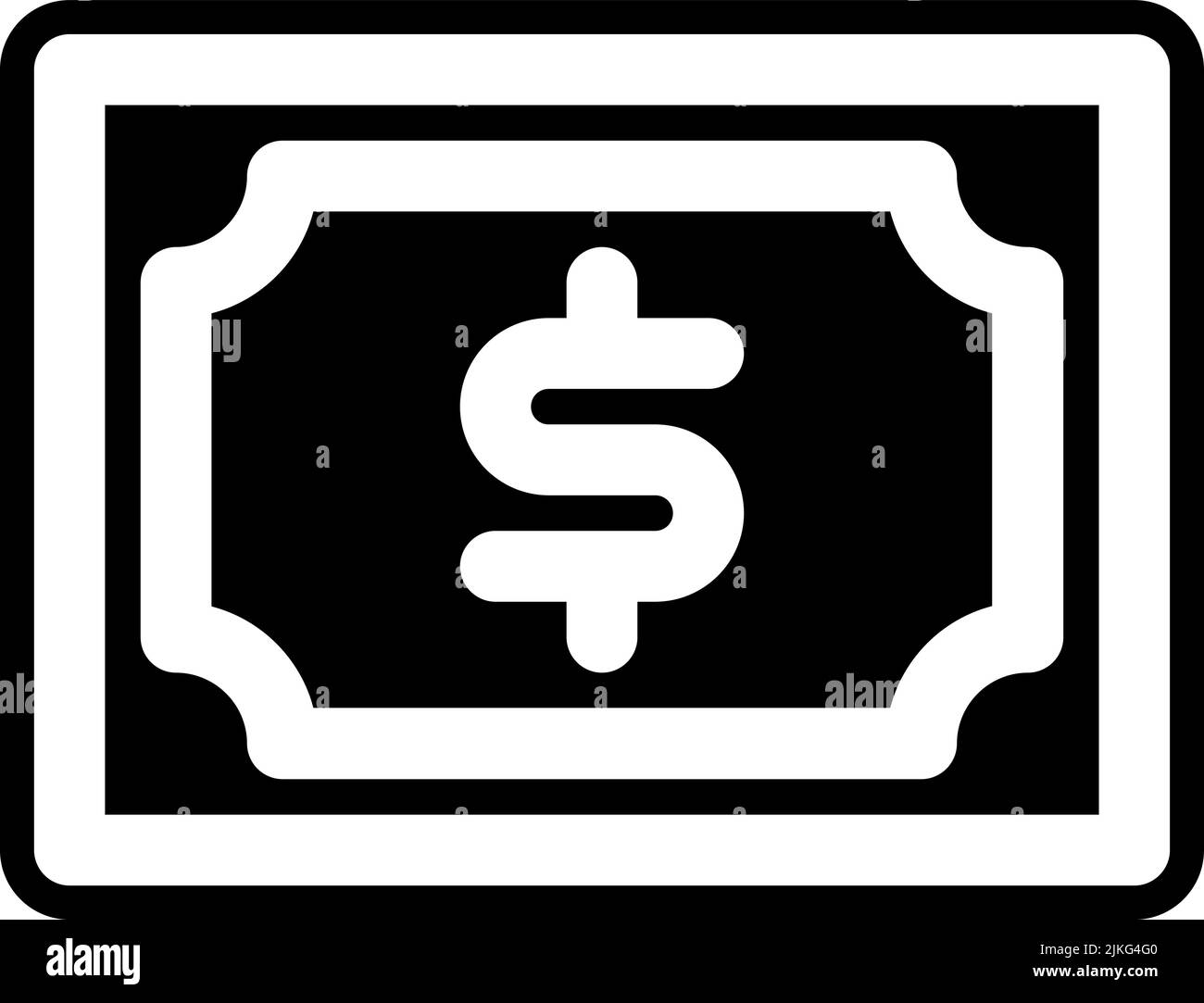 dollar icon black vector illustration Stock Vector Image & Art - Alamy