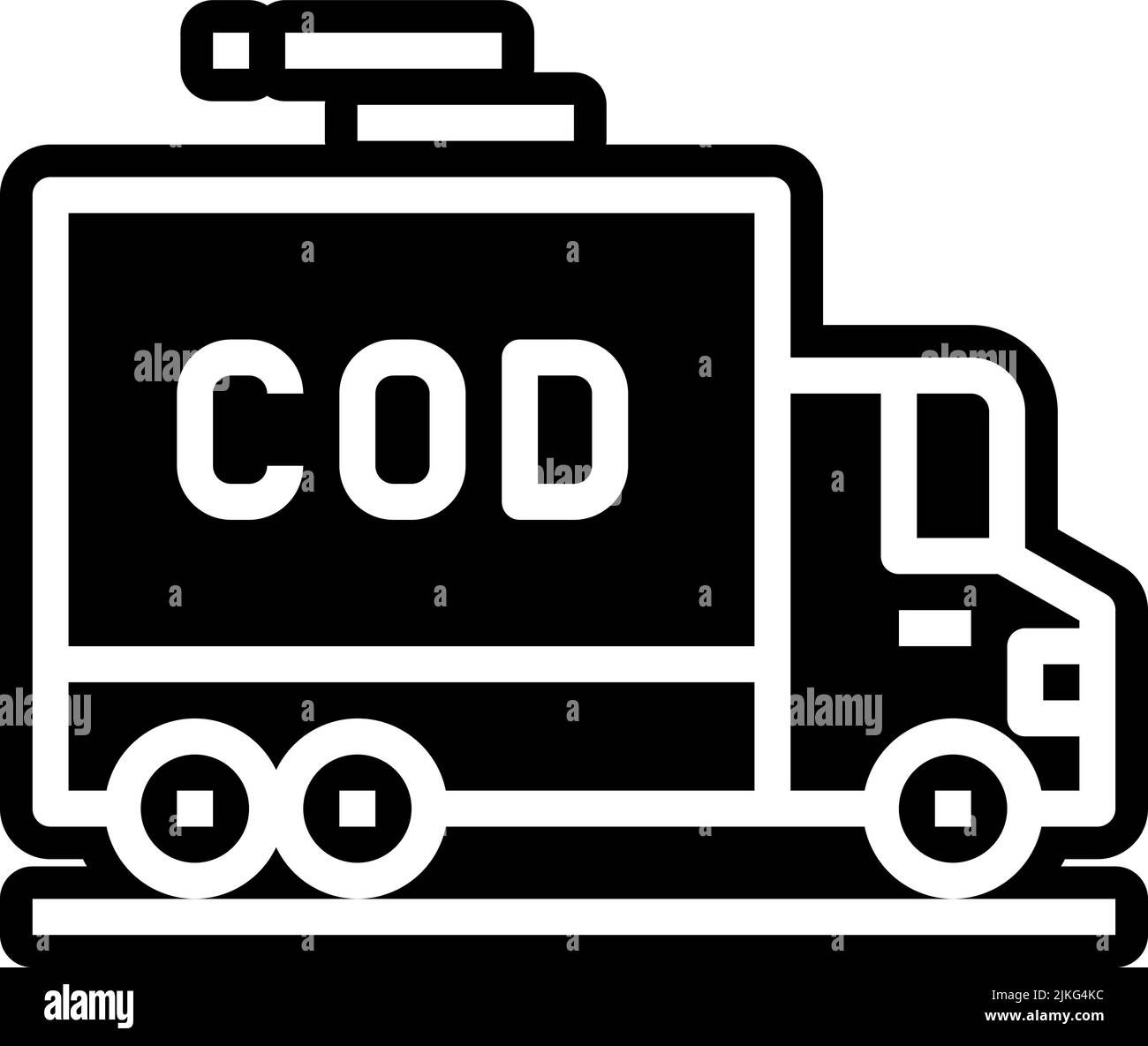 cash on delivery icon black vector illustration Stock Vector Image ...