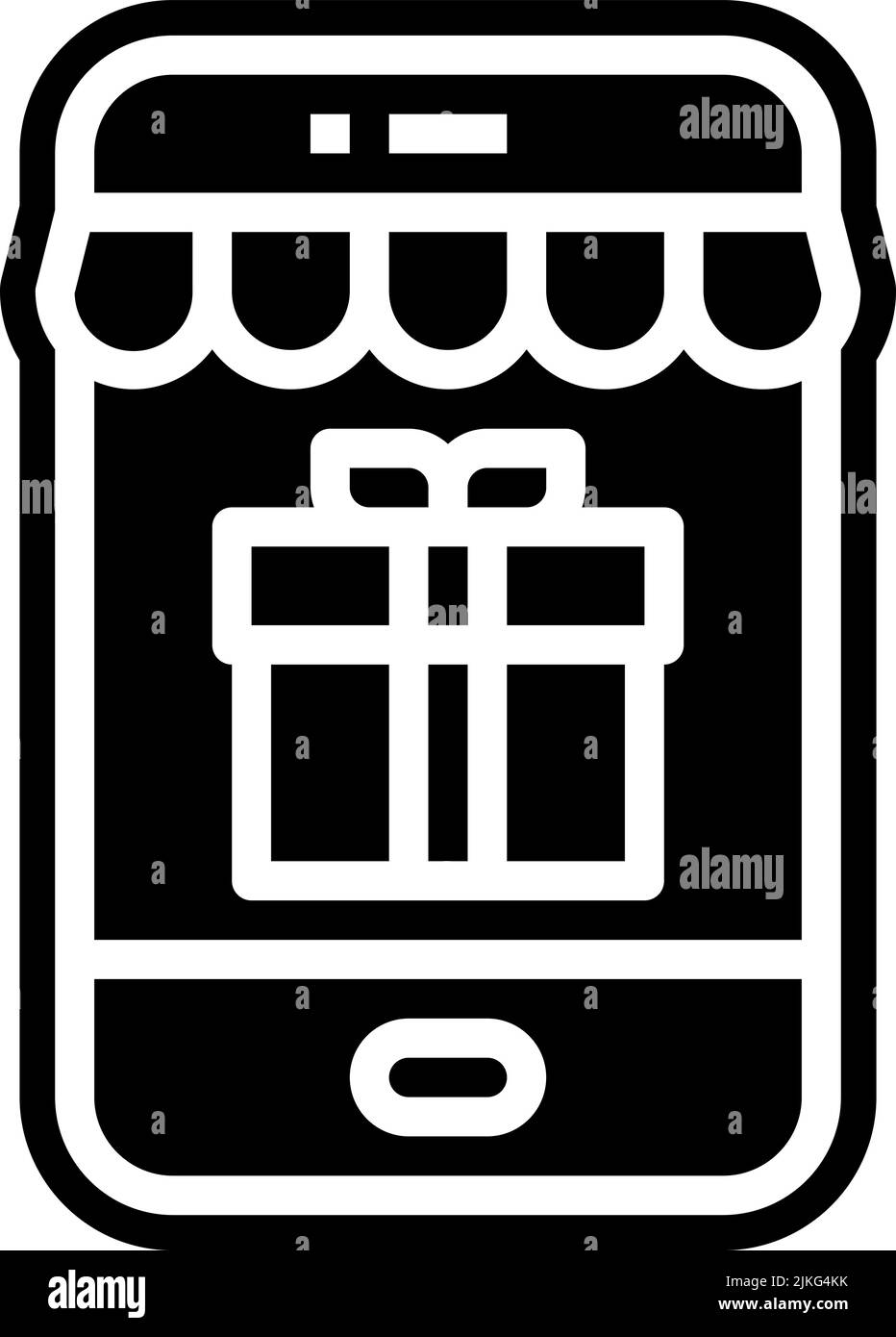 gift box icon black vector illustration Stock Vector Image & Art - Alamy