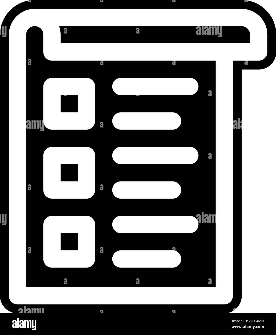 list icon black vector illustration Stock Vector Image & Art - Alamy