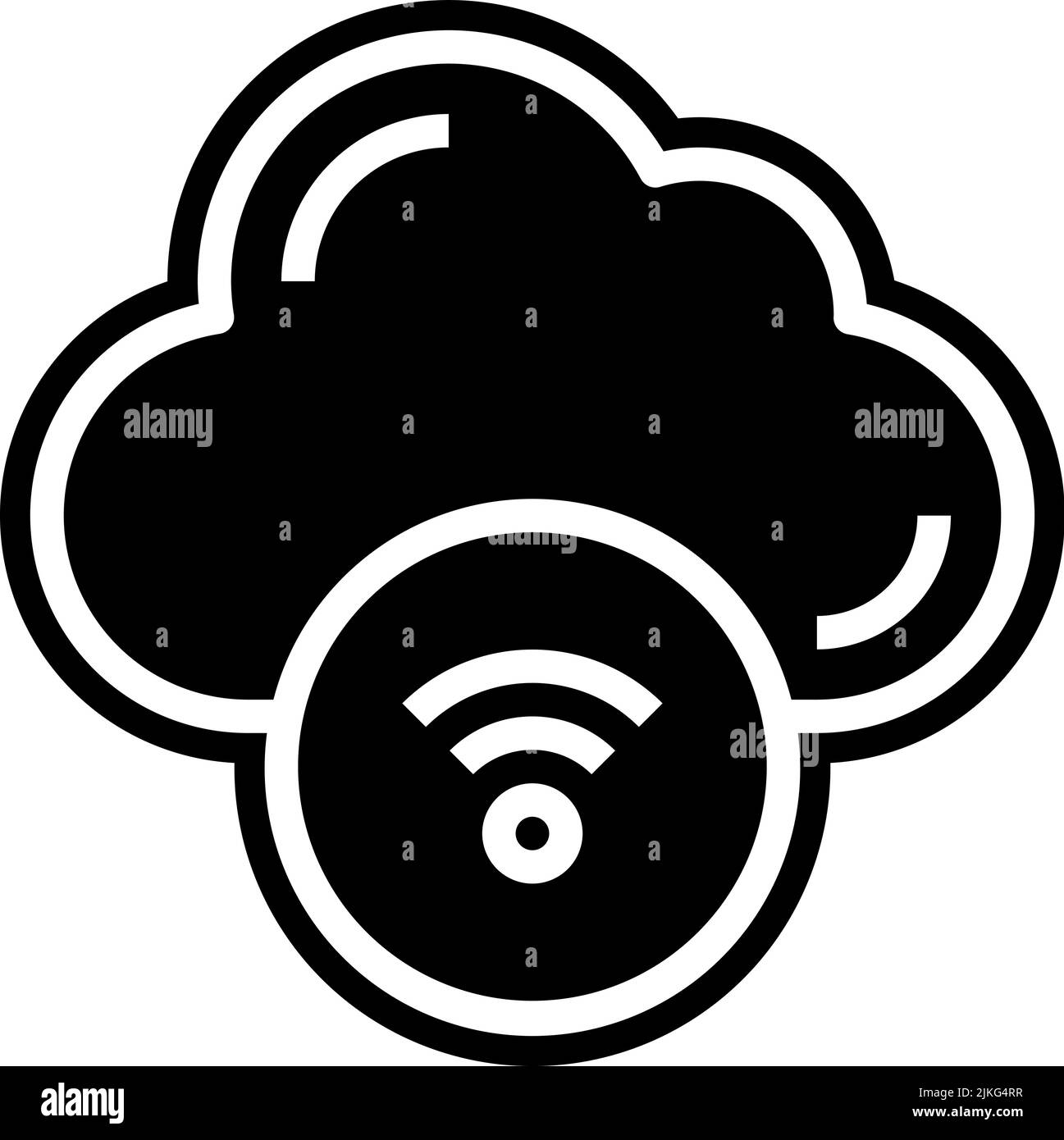 wifi icon black vector illustration Stock Vector Image & Art - Alamy