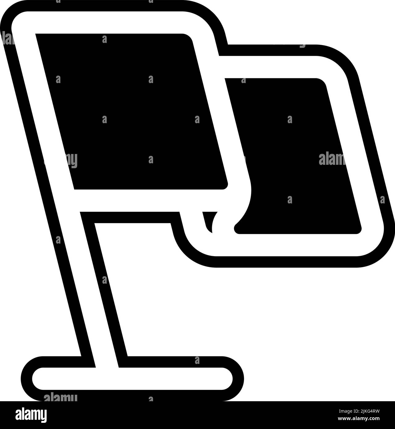 waving flag icon black vector illustration Stock Vector Image & Art - Alamy