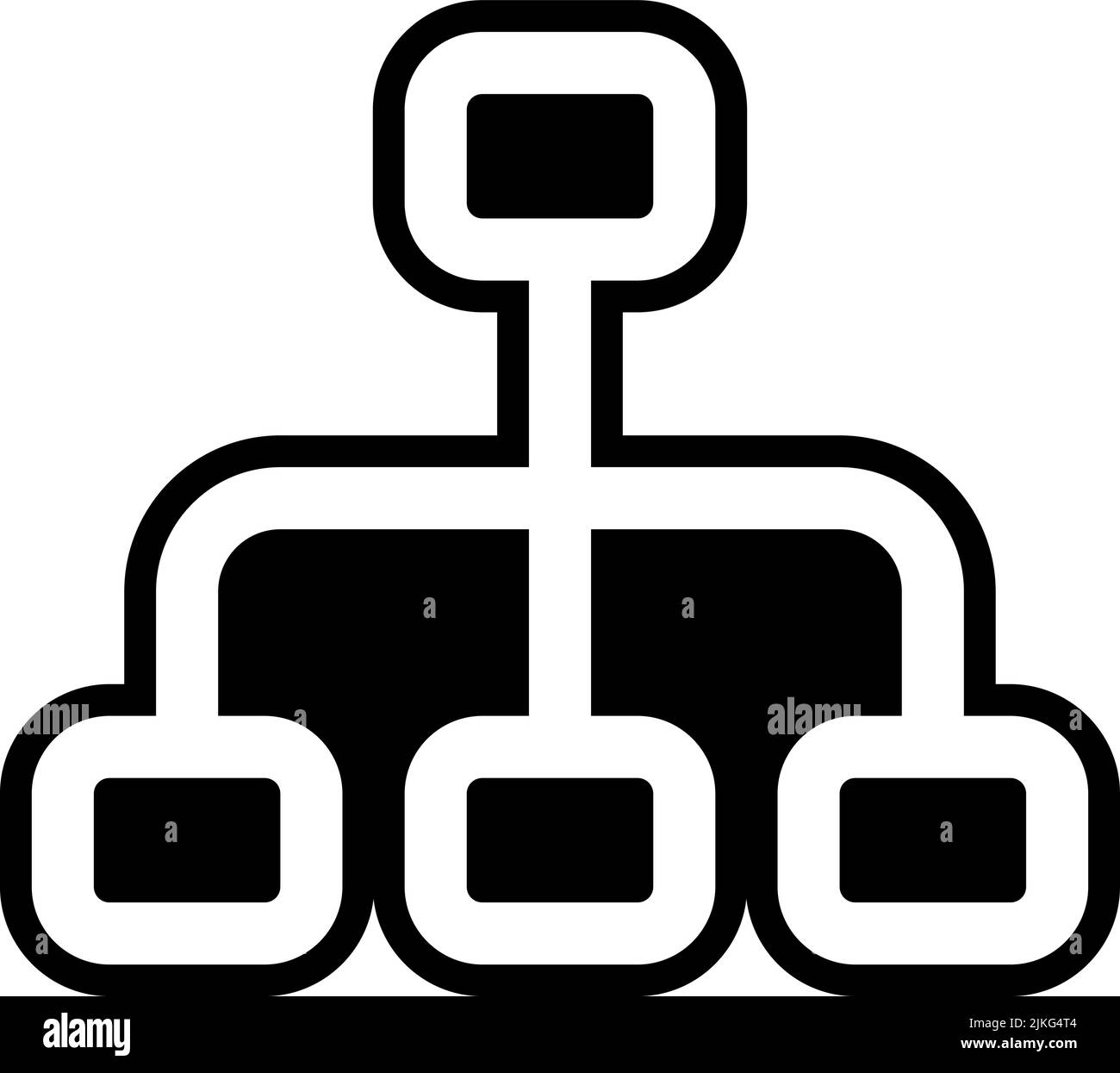 hierarchical structure icon black vector illustration Stock Vector ...