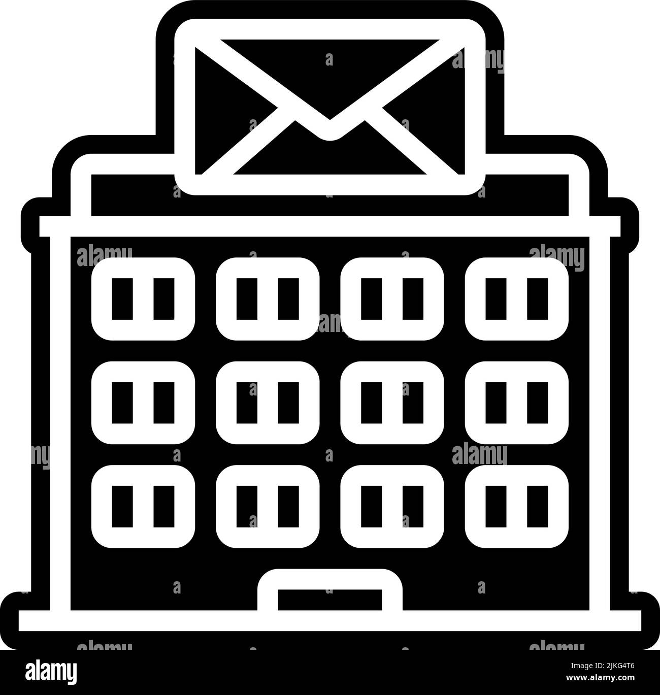 post office icon black vector illustration Stock Vector Image & Art - Alamy