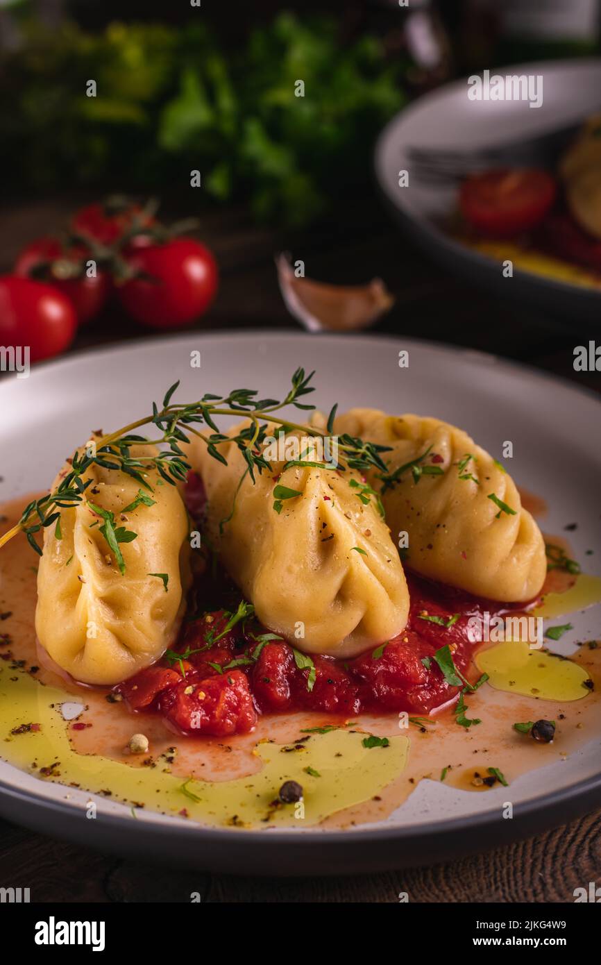 Traditional Italian dish culurgiones Stock Photo - Alamy