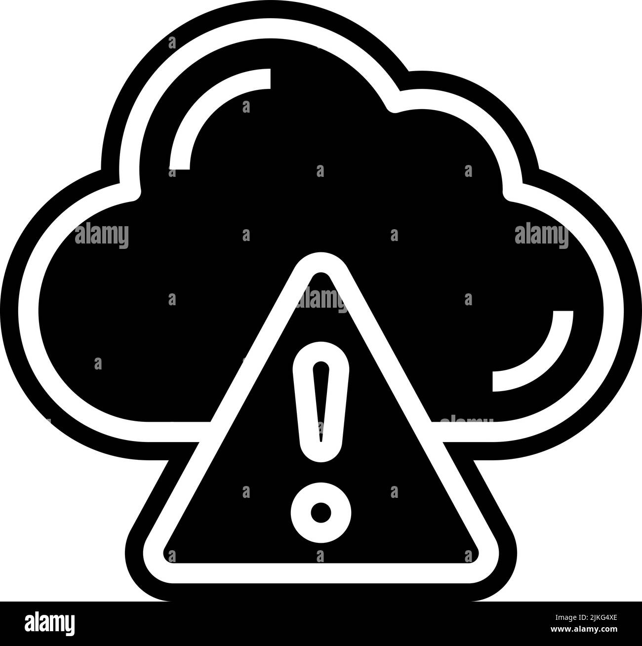 warning icon black vector illustration Stock Vector Image & Art - Alamy
