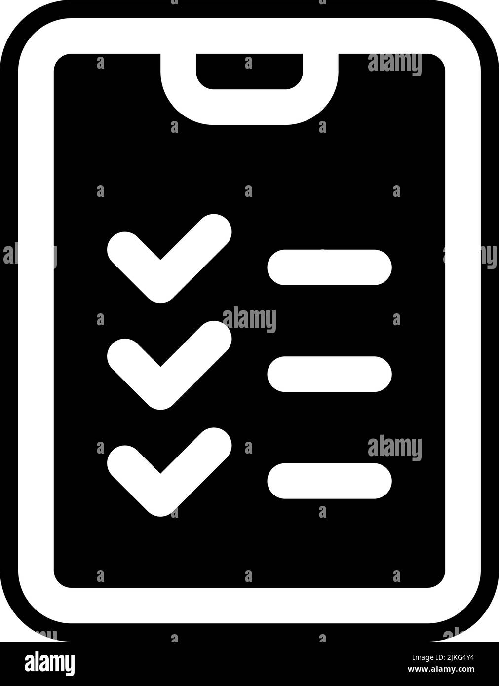 checklist icon black vector illustration Stock Vector Image & Art - Alamy