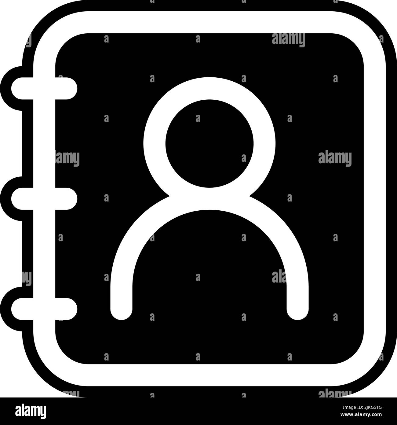 contact book icon black vector illustration Stock Vector Image & Art ...
