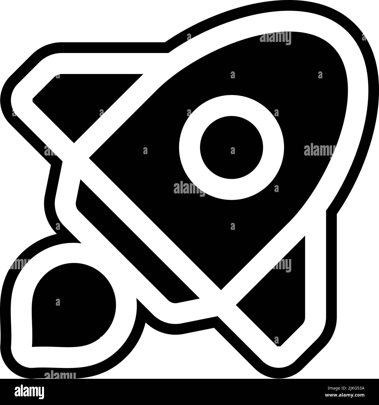 rocket icon black vector illustration Stock Vector Image & Art - Alamy