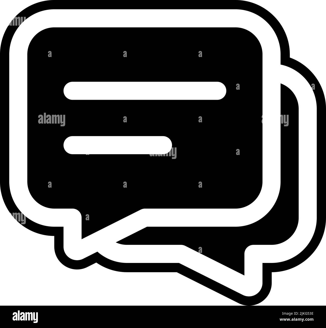 chat box icon black vector illustration Stock Vector Image & Art - Alamy