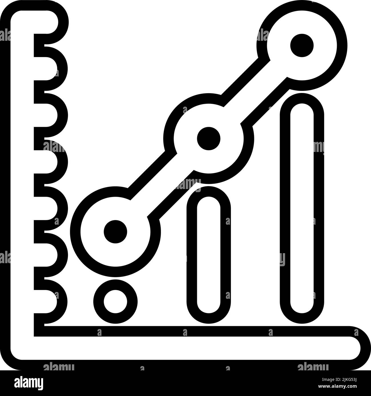 graph icon black vector illustration Stock Vector Image & Art - Alamy