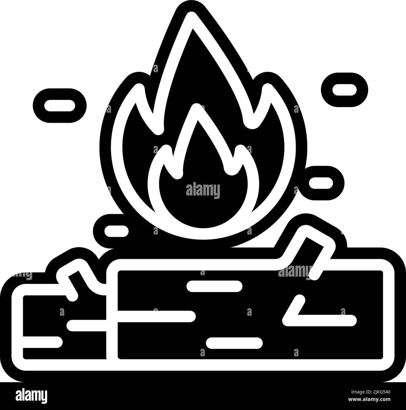bonfire icon black vector illustration Stock Vector Image & Art - Alamy
