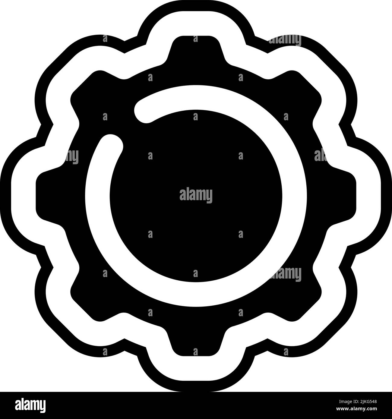 settings icon black vector illustration Stock Vector Image & Art - Alamy
