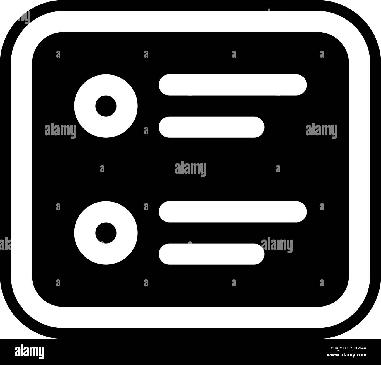 bullet list icon black vector illustration Stock Vector Image & Art - Alamy