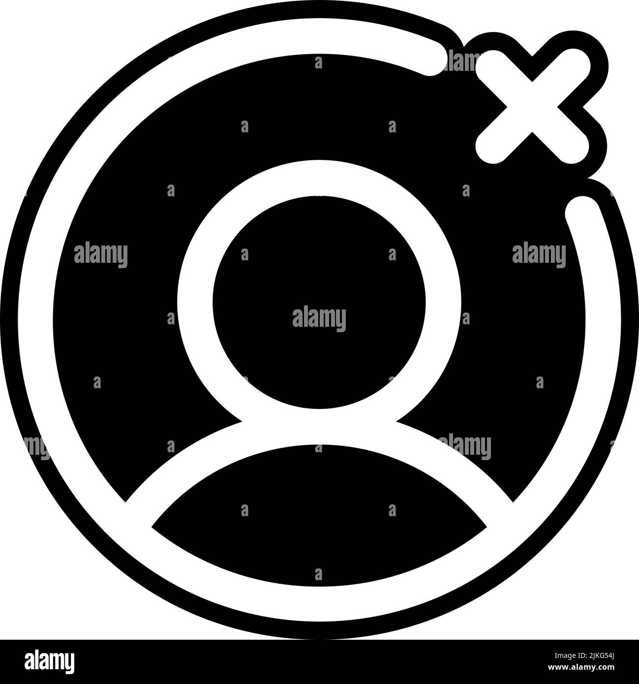 remove friend icon black vector illustration Stock Vector Image & Art ...