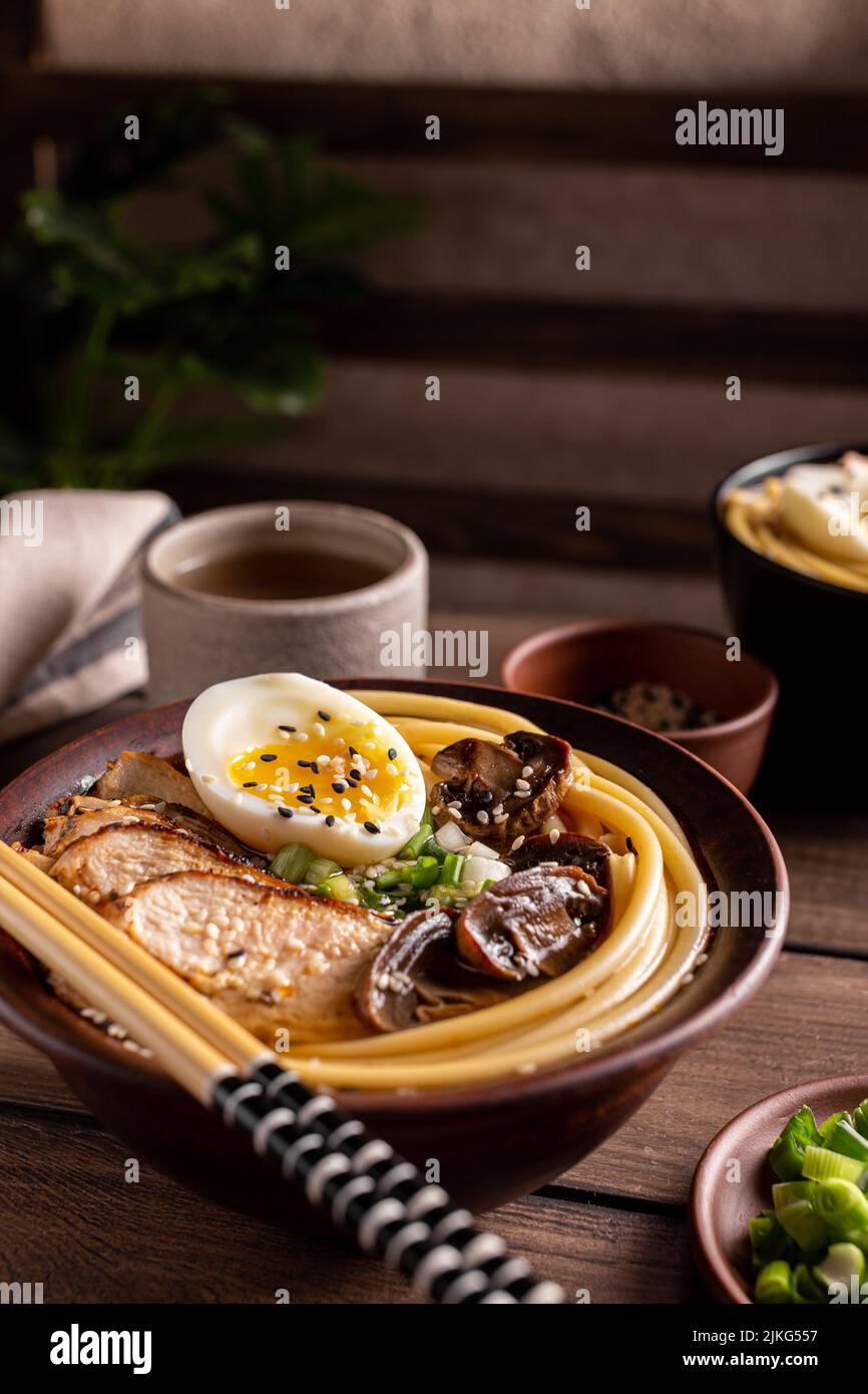 Delicious ramen bowl chopsticks hi-res stock photography and images - Alamy