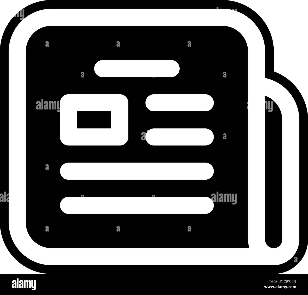 newspapers icon black vector illustration Stock Vector Image & Art - Alamy