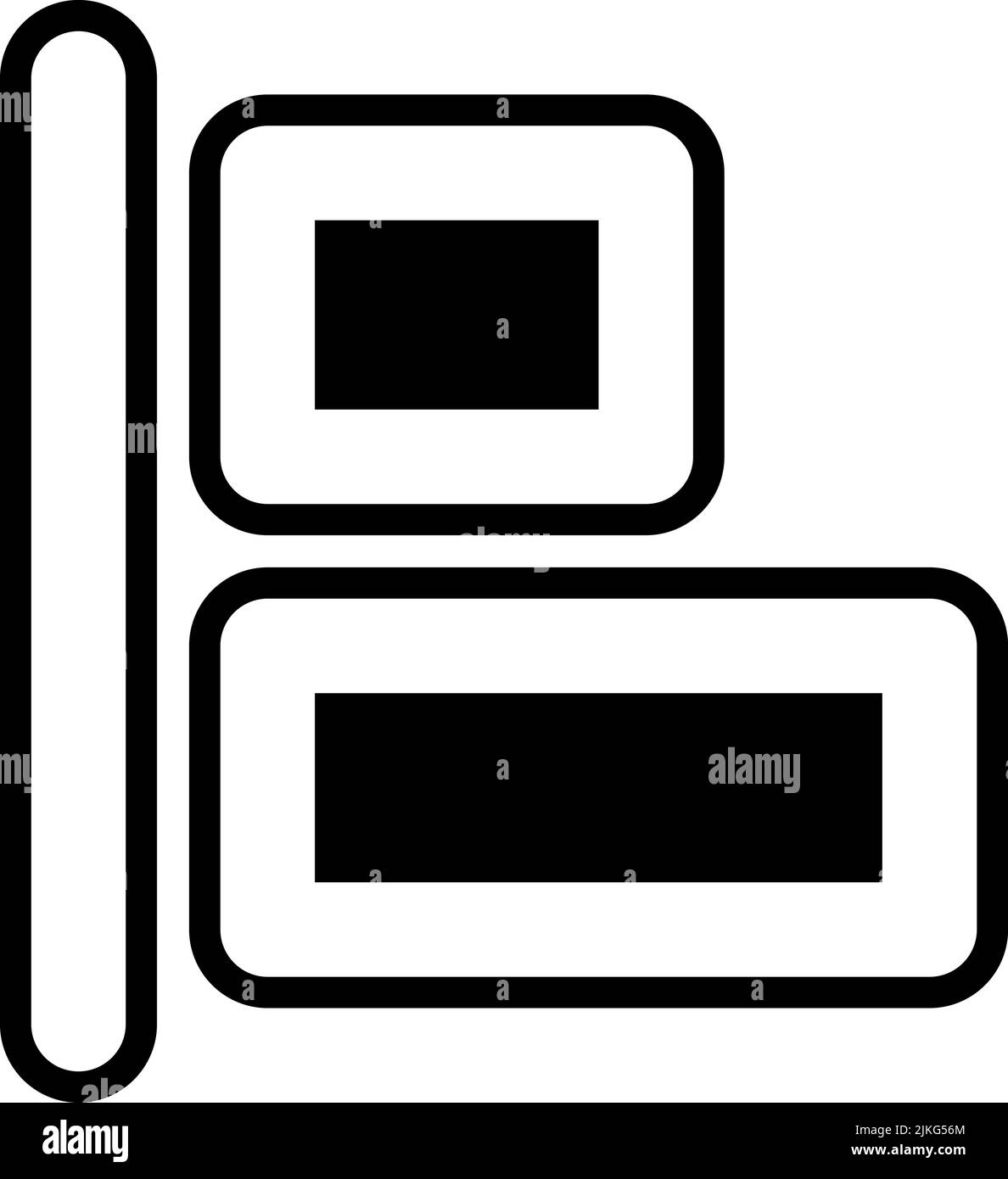 align left icon black vector illustration Stock Vector Image & Art - Alamy