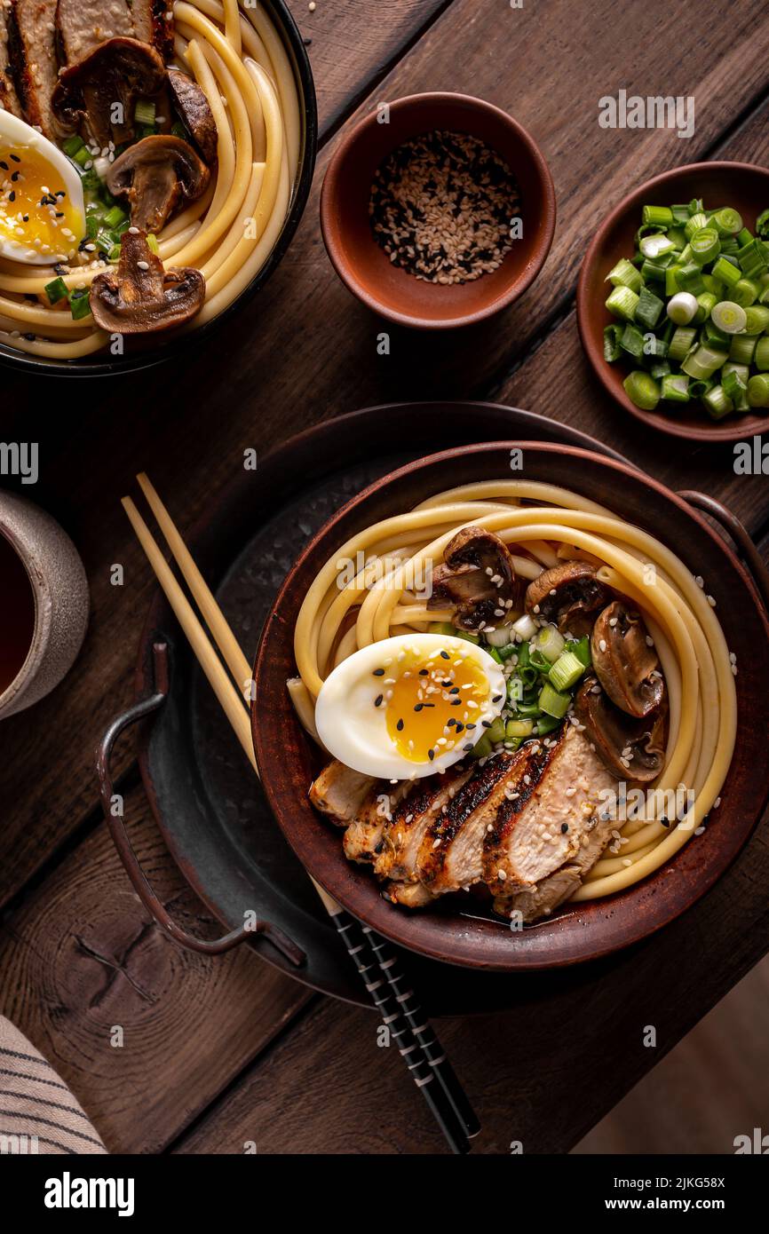 Delicious ramen bowl chopsticks hi-res stock photography and images - Alamy