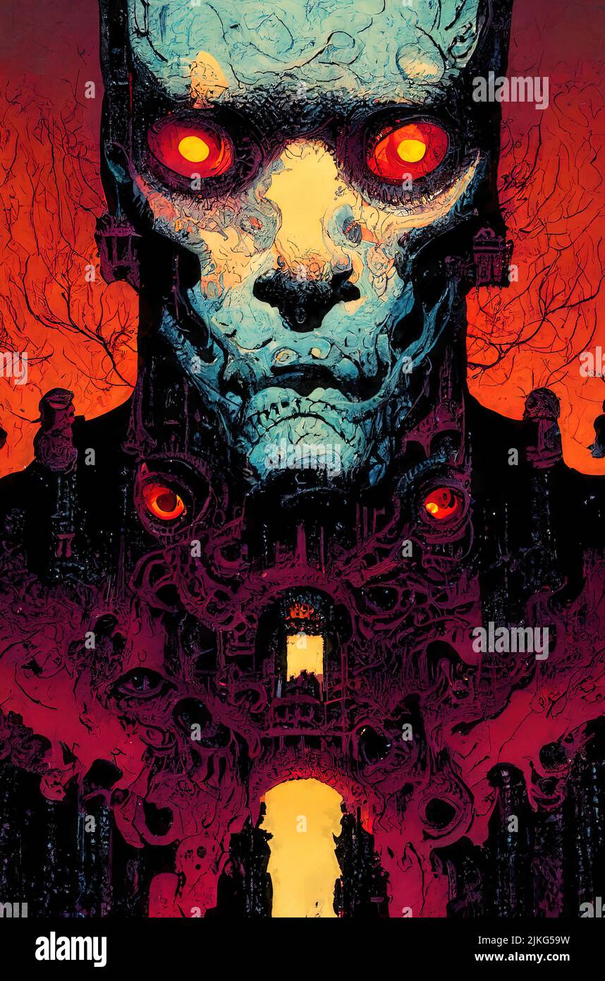 Demon scary face hi-res stock photography and images - Alamy