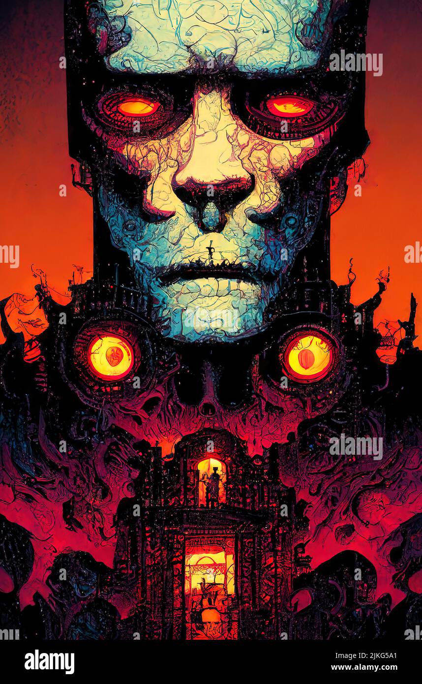 Demon scary face hi-res stock photography and images - Alamy