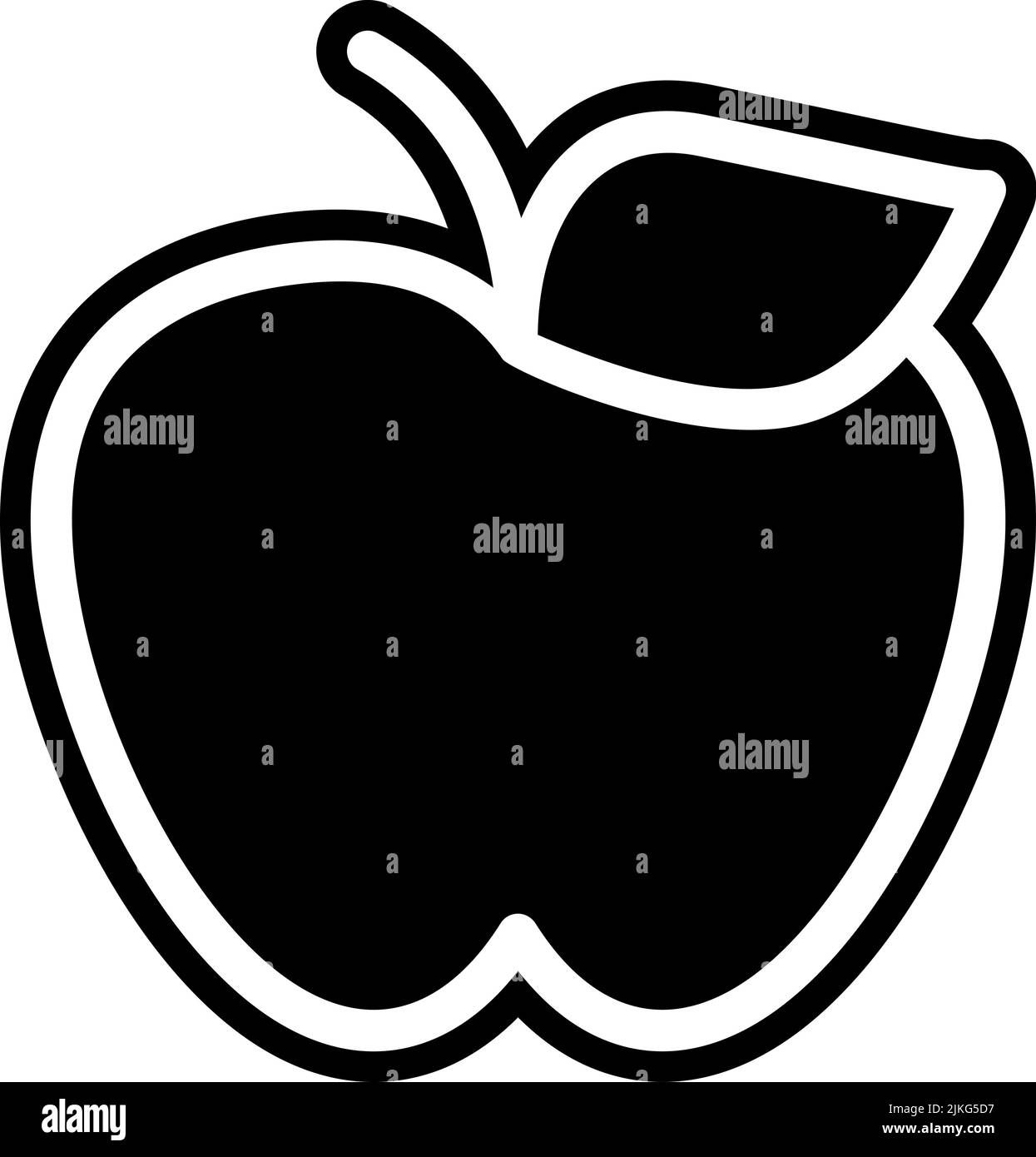 apple icon black vector illustration Stock Vector Image & Art - Alamy