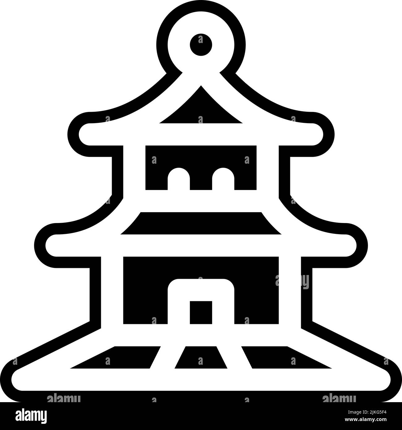 temple of heaven icon black vector illustration Stock Vector Image ...