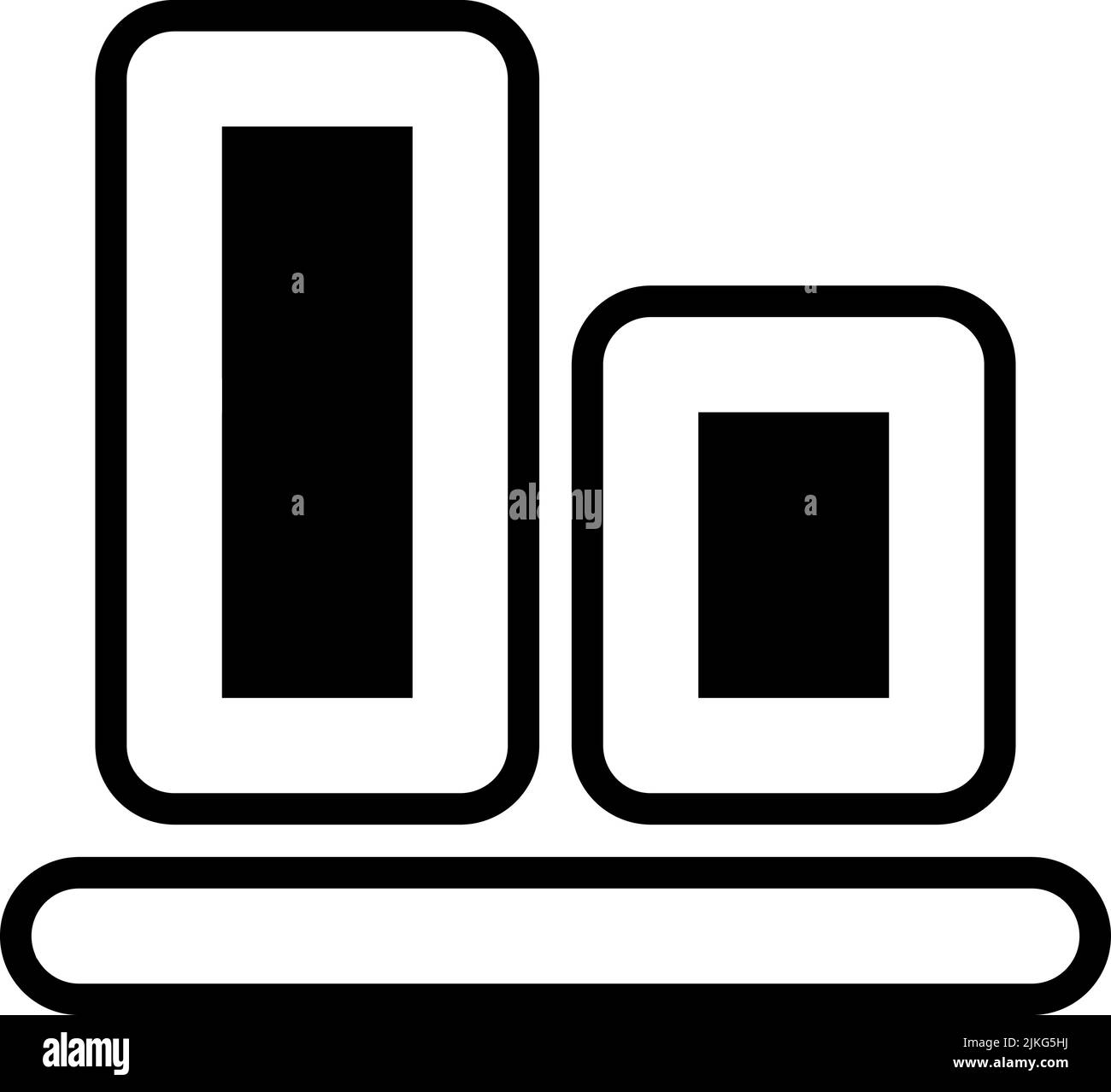 bottom alignment icon black vector illustration Stock Vector Image ...