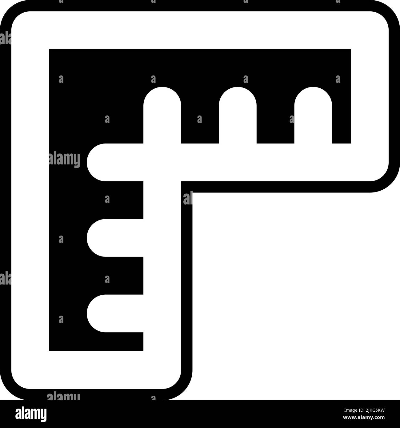 ruler icon black vector illustration Stock Vector Image & Art - Alamy