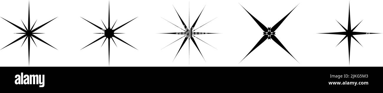 Elegant sparkle star icon collection design element for luxury ...