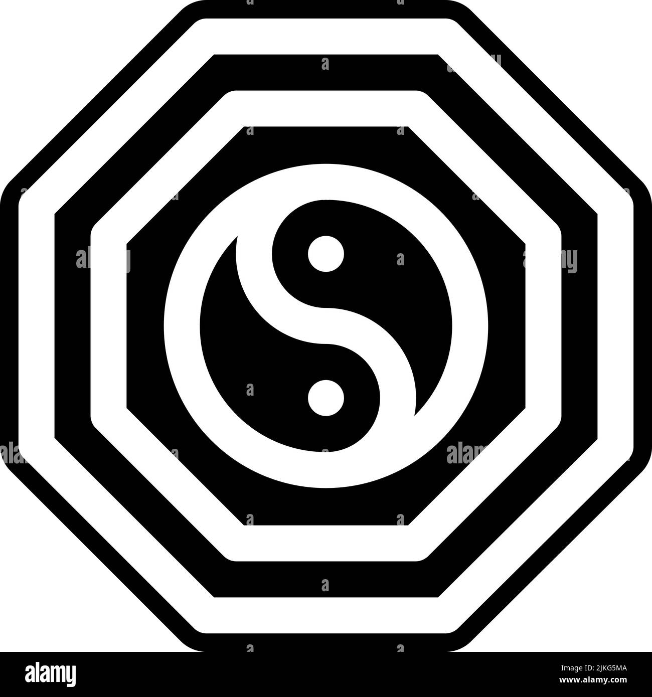 yin yang icon black vector illustration Stock Vector Image & Art - Alamy